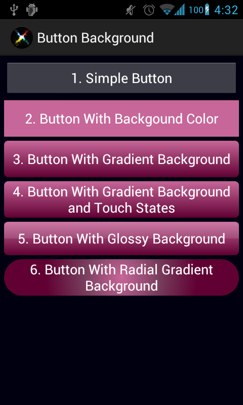 Android Buttons Background