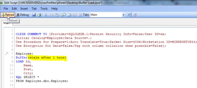Buffer Load Statement in QlikView