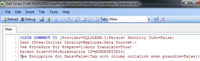 Concatenation Operation in QlikView Application: Part 1