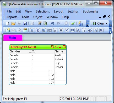 Concatenation Operation in QlikView Application: Part 1