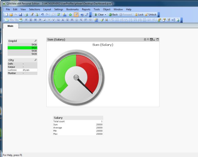 Create a Dashboard Using QlikView