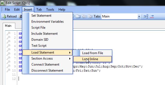 Creating Inline Table In Qlikview