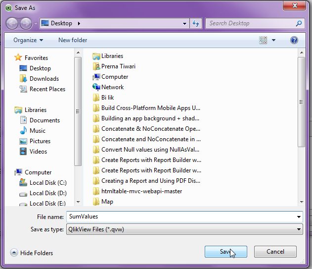 Sum Function in QlikView Application