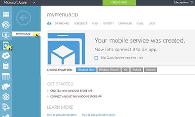 How to Create the Azure Mobile Service in Azure Portal