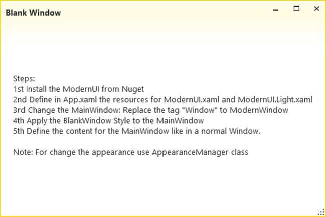 Modern UI For WPF Application by Example (Blank Window)