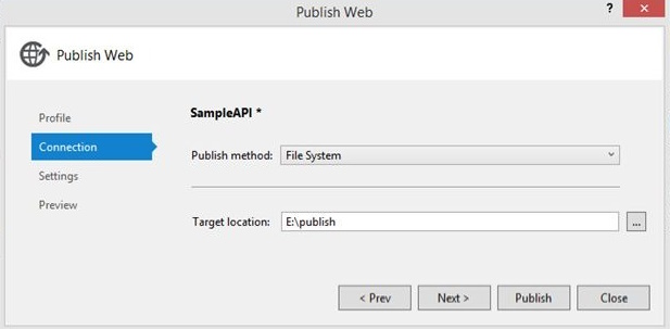 Publish And Host ASP.NET Web API