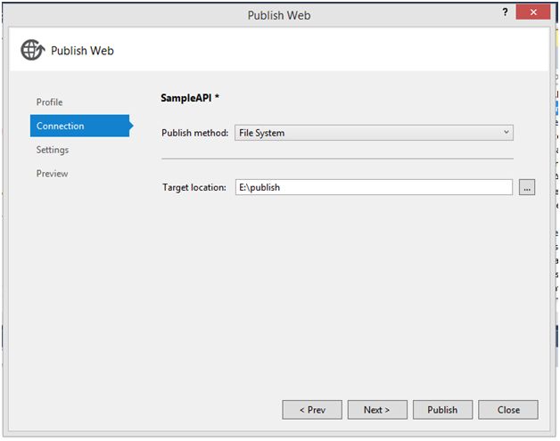 Publish And Host ASP.NET Web API