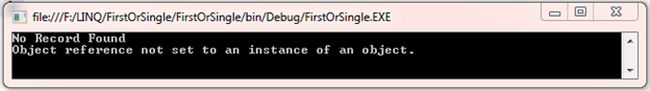 Singleordefault And Firstordefault Methods In Linq To Sql