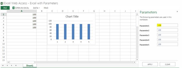 Excel Parameters With Excel Web View Web Part