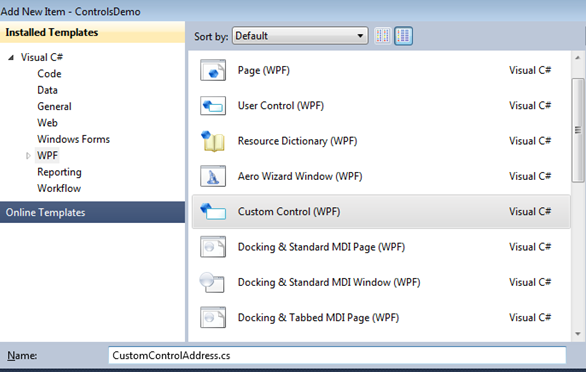 Custom Controls in WPF