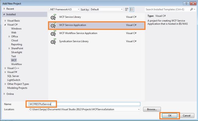 Create a WCF RESTful Service