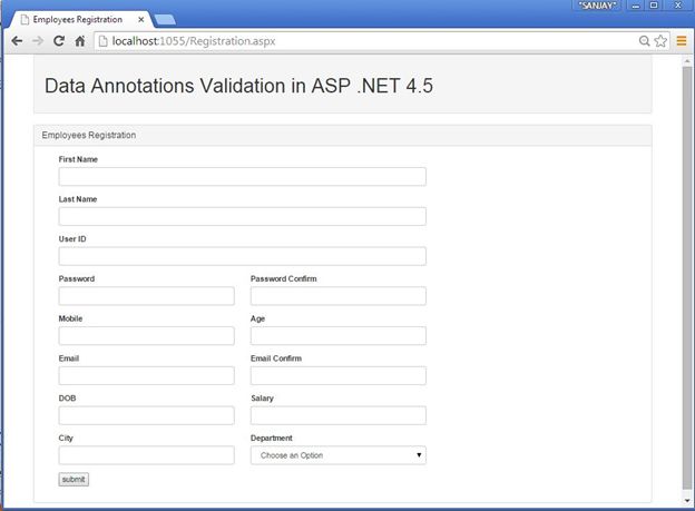Data Annotations Validation in ASP.NET 4.5