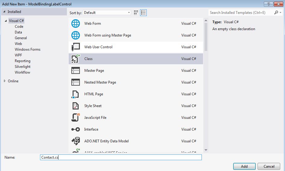 Model Binding in ASP.Net 4.5 Label Control