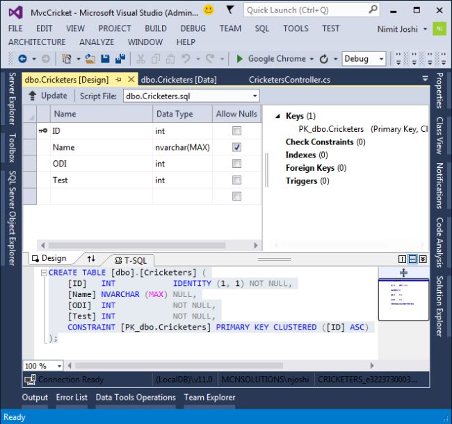 Getting Started With CRUD Operations and LocalDB in MVC 5