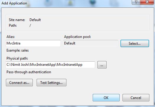 Getting Started With Intranet Application in MVC 4