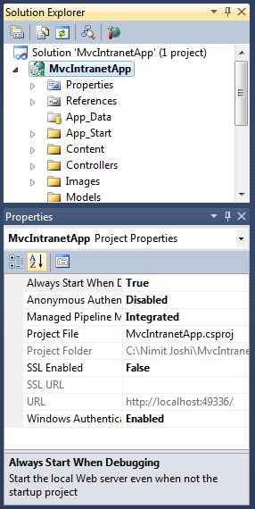 Getting Started With Intranet Application in MVC 4