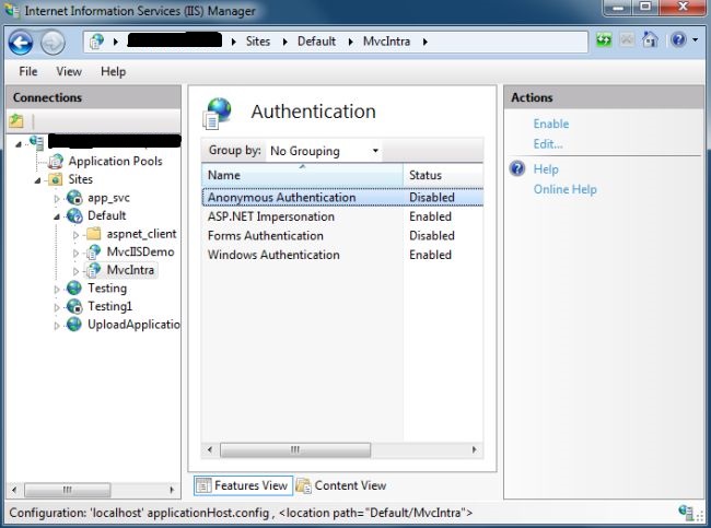 Getting Started With Intranet Application in MVC 4