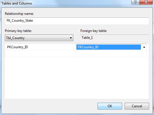 How to Establish Relationship Between Tables in an ASP.Net Web Application