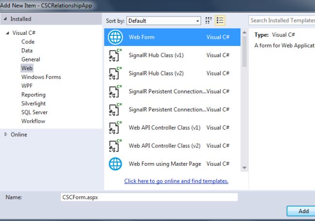 How to Establish Relationship Between Tables in an ASP.Net Web Application