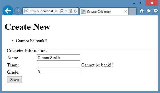 Inserting Record and Working With Validation in ASP.Net Web Pages 2