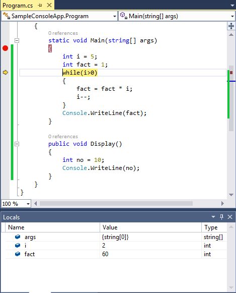 Introducing Debugging Windows in Visual Studio