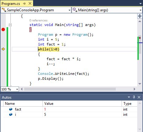 Introducing Debugging Windows in Visual Studio