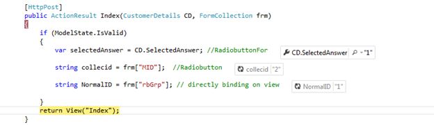 Binding Radiobutton And Radiobuttonlist In Various Way In MVC With Database