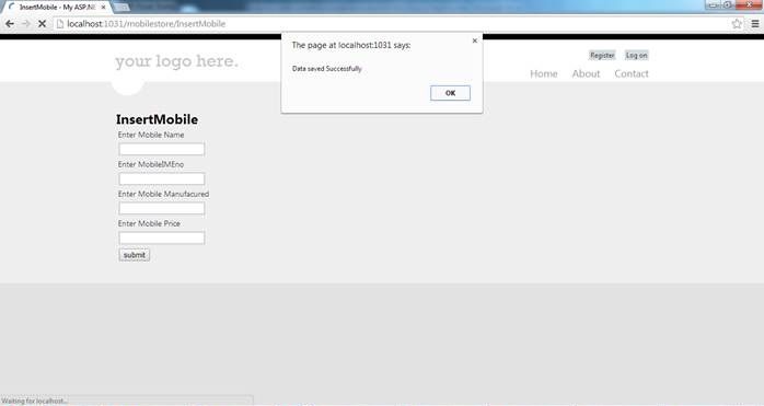 Creating Insert Update And Delete Application In Mvc 4 Using Razor