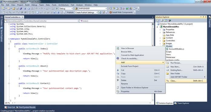 Creating Insert Update And Delete Application In Mvc 4 Using Razor