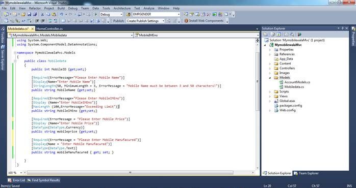 Creating Insert Update And Delete Application In Mvc 4 Using Razor