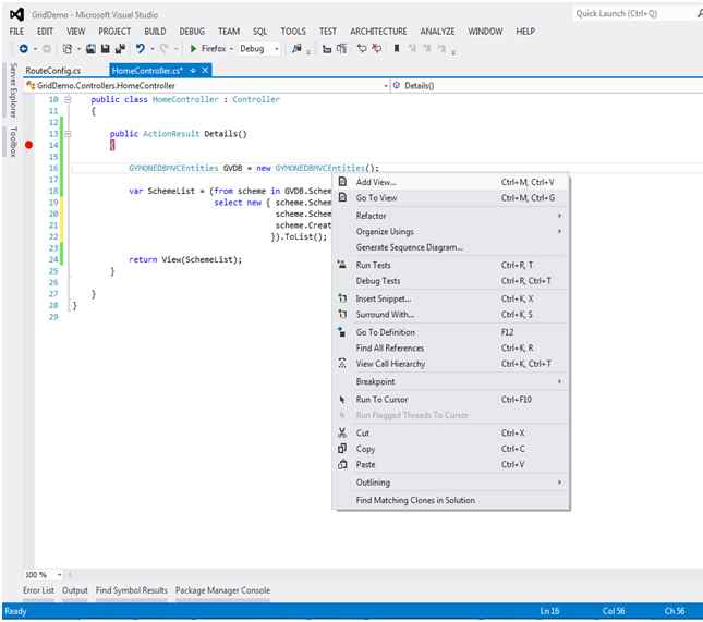 Creating Simple Grid in MVC Using Grid.MVC