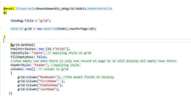 Load on Demand Data in Webgrid on Scroll Using ASP.Net MVC and jQuery AJAX