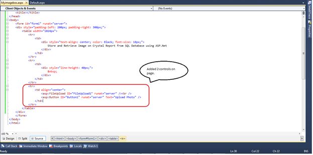 Store And Retrieve Image In Crystal Reports From Sql Database And Folder Using Aspnet