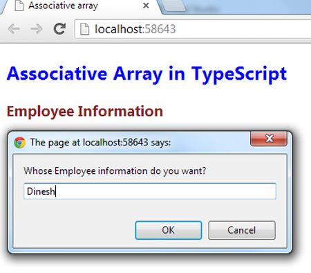 How To Use Associative Array in TypeScript