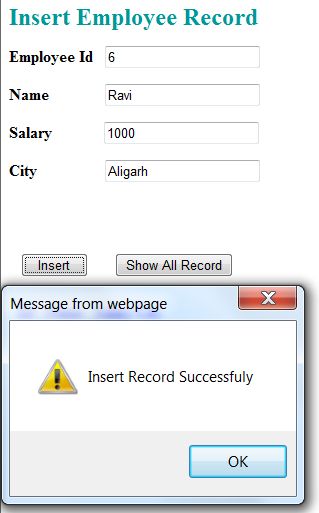 Insert Record In Database Using Textboxes In Javascript