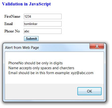 JavaScript Validation in Asp.Net