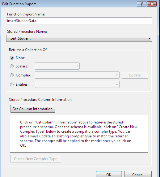 Crud Operations With Stored Procedures Via Entity Data Model Framework Edm