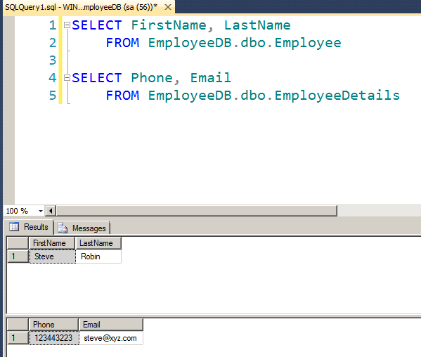 Entity Splitting CRUD Operations