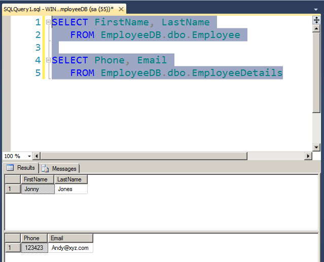 Entity Splitting CRUD Operations