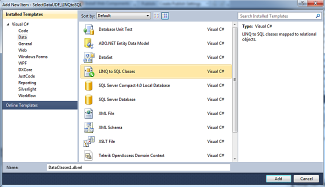 Select Data With UDF Via LINQ-to-SQL