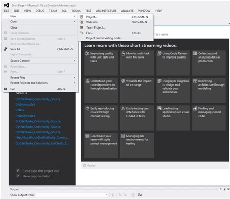 DotNetNuke Custom Module Creation Using DNNTemplate