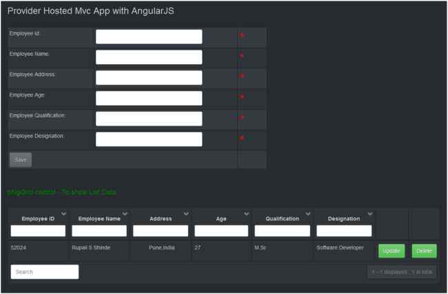 Provider Hosted MVC App With AngularJS in SharePoint - Part 2
