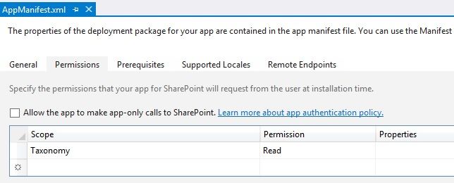Taxonomy Term Data Binding With Dropdown List In SharePoint App Model