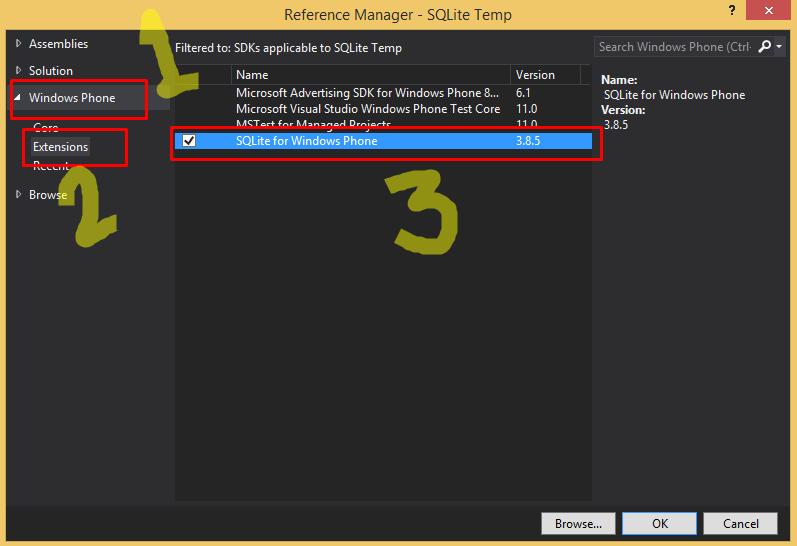 SQLite For Windows Phone App