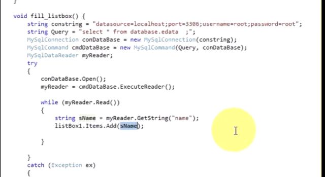Link ListBox With DataBase in Windows Forms