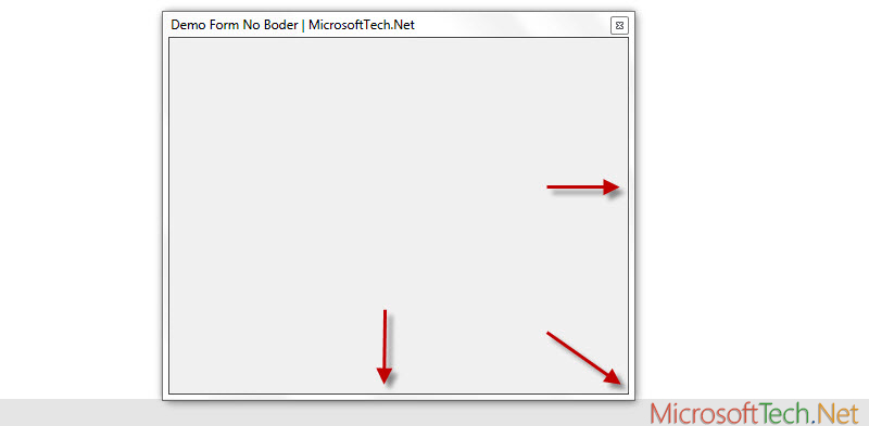 Border Handling Procedure in Windows Forms Programming