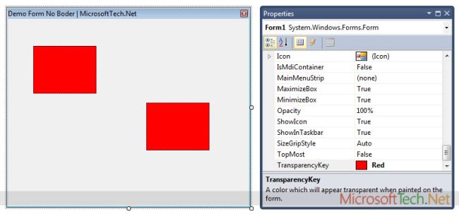 Border Handling Procedure in Windows Forms Programming