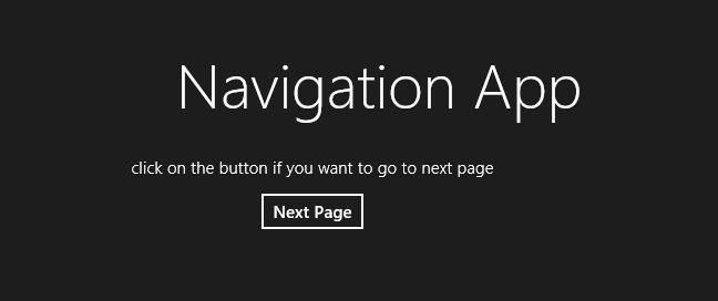 Navigation In Windows Store Apps Using Javascript