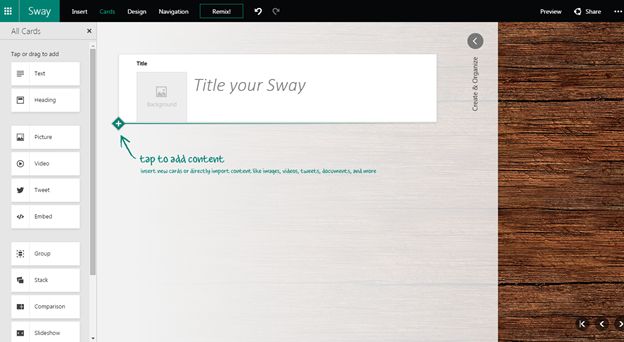 Overview of Sway in SharePoint
