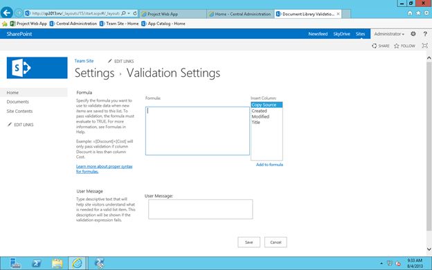 SharePoint 2013 - Document Library & List Settings SharePoint 2013 - Document Library & List Settings